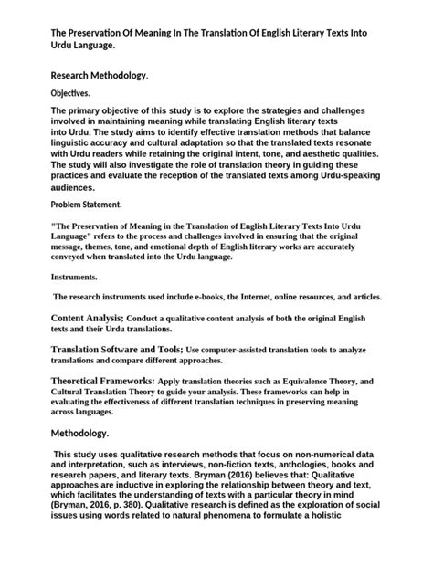 Research Method New Pdf Translations Methodology