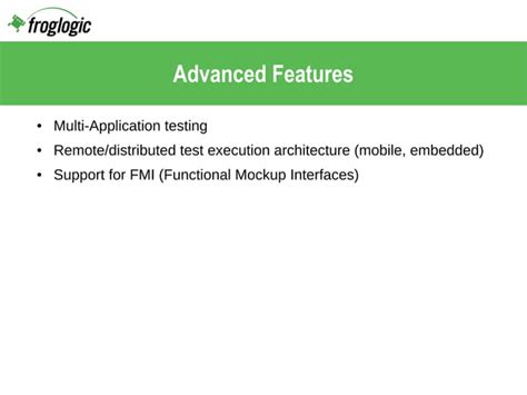Froglogic Squish Gui Tester Presentation Ppt