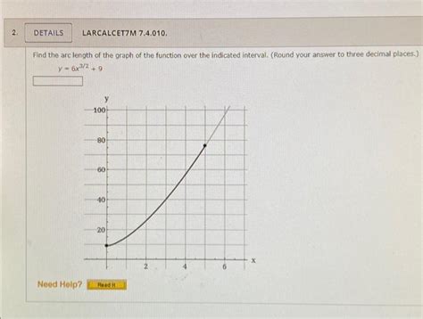 Solved Find The Arclength Of The Graph Of The Function Over