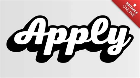 apply black white 3d text effect generator