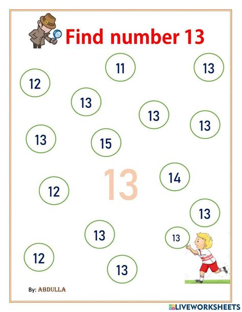 Foundation The Number Thirteen Worksheet Uk