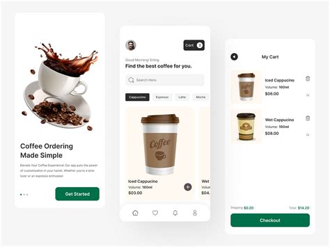 Coffee Ordering App Design Designs Themes Templates And Downloadable
