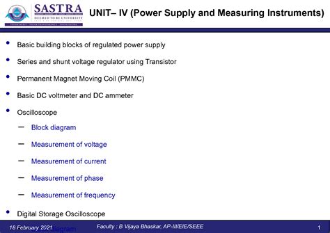 SOLUTION Power Supply And Measuring Instruments Studypool