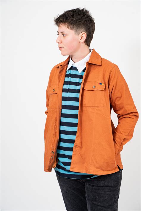 Rust Essential Shirt Jacket Peau De Loup