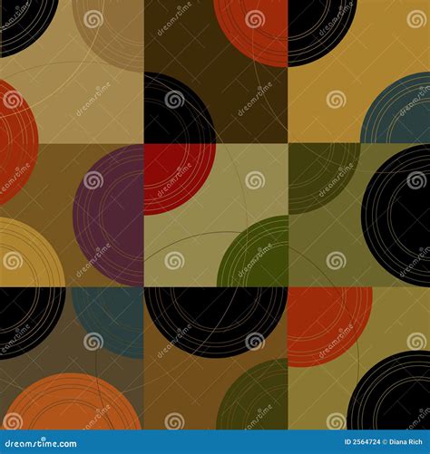 Retro Circles N Cubes Vector Stock Vector Illustration Of Chic