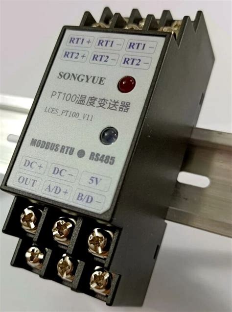 Dual Pt100 Temperature Transmitter To Rs485 Interface Platinum Resistance Module Platinum