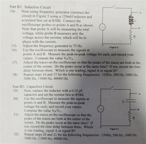 solved part b1 inductive circuit 14 now using frequency