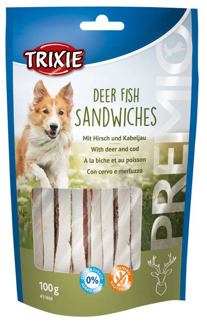 Ласощі для собак з олениною і рибою Trixie Deer Fish Sandwiches 100г ...