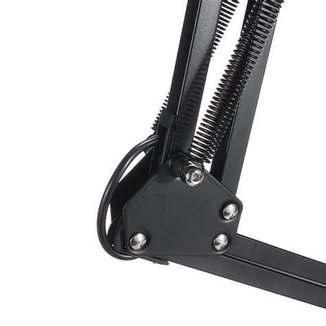 Dc5v 10w Metal Led Swing Arm Table Lamp Magnifier Ring Reading Light Dimmable 3 Color