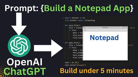 Chatgpt Helps Build Notepad App Chatgpt Openai Youtube