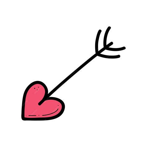 Premium Vector Cupid Arrow Vector Hand Drawn Illustration