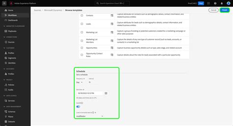 Create A Sources Dataflow Using Templates In The Ui Adobe Experience Platform