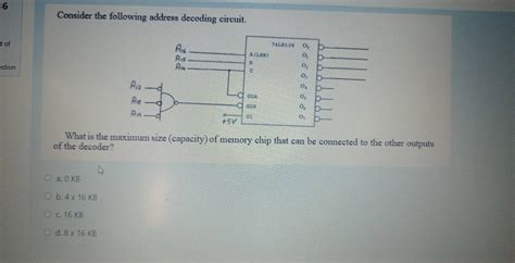 Solved 36 Consider The Following Address Decoding Circuit