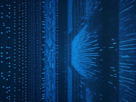 Premium Photo Blue Digital Binary Data On Computer Screen Background