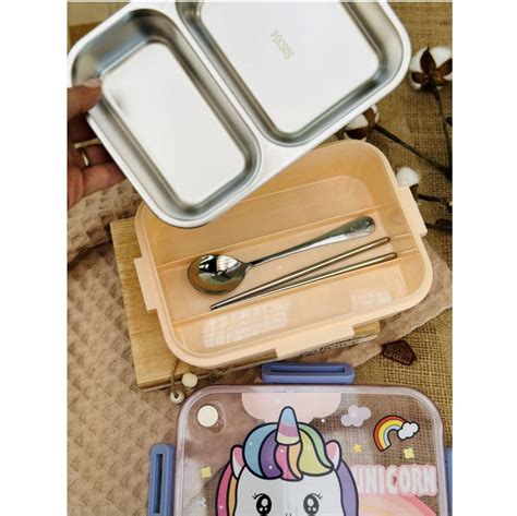 ظرف غذای دو قسمتی یونیکورن و دایناسور و پنی لوازم کوهنوردی شاجهان