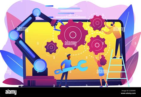 Collaborative Robotics Concept Vector Illustration Stock Vector Image