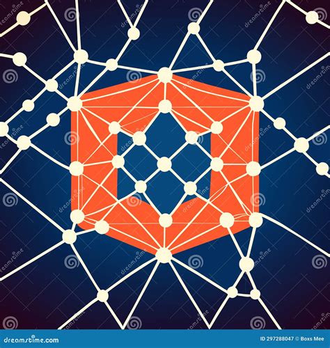 Abstract Polygonal Space Low Poly Dark Blue Background With Connecting Dots And Lines