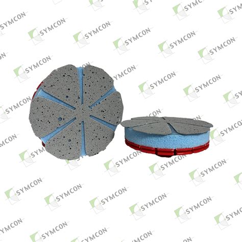 R250 Optotech Polishing Tool Red Base Gray Pad Flower 10 Pack