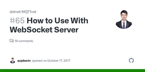 How To Use With WebSocket Server Issue Dotnet MQTTnet GitHub