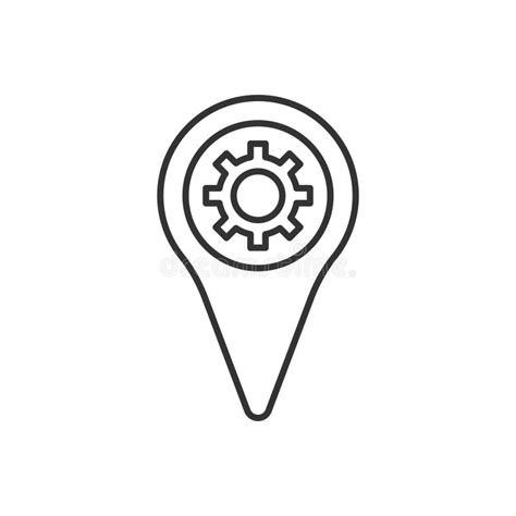 Location Map Pin Setting Icon Stock Vector Illustration Of Internet Travel
