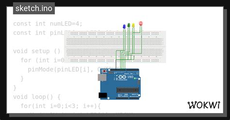 4led Wokwi Esp32 Stm32 Arduino Simulator