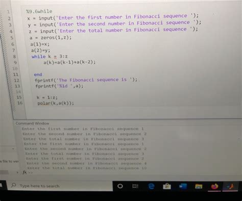 Solved Help With Matlab I Need This But Using A While Loop
