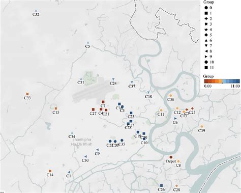 Customer And Cluster Locations From Capacitated K Means Clustering Download Scientific Diagram