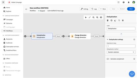 Use The Deduplication Workflow Activity Adobe Campaign