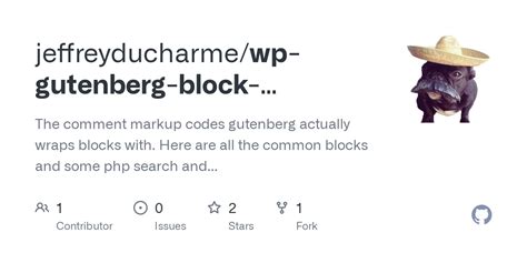 GitHub Jeffreyducharme Wp Gutenberg Block Markup Cheat Sheet The Comment Markup Codes