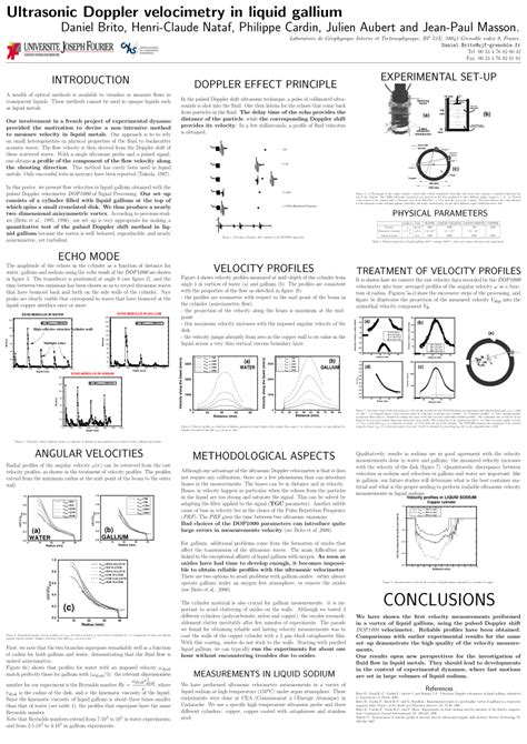 Pdf Ultrasonic Doppler Velocimetry In Liquid Gallium