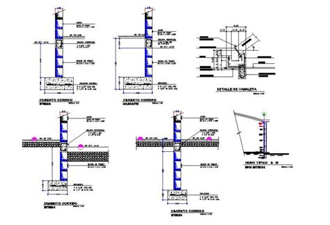 Foundation Detail 2d View Cad Construction Block Layout File In Autocad Format