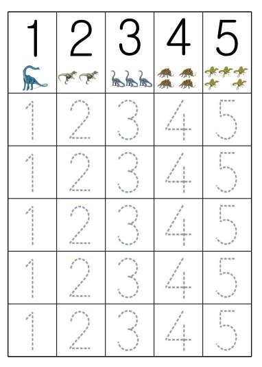 4세 5세 1~10까지 숫자쓰기 수세기 방법 자료 공유 유아수학 네이버 블로그