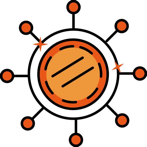 Digital Currency Network Icon In Orange Color 24556005 Vector Art At Vecteezy