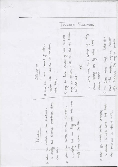 Notes For Hardware