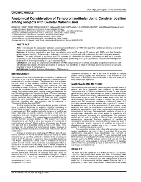 Pdf Anatomical Consideration Of Temporomandibular Joint Condylar