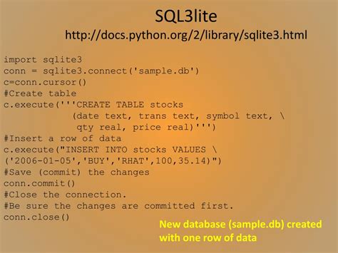 Ppt Python For Database Access And Event Driven Programming In Python