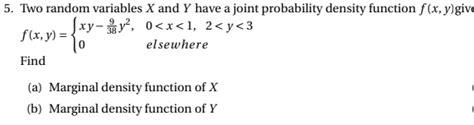 Solved Two Random Variables X And Y Have A Joint Chegg