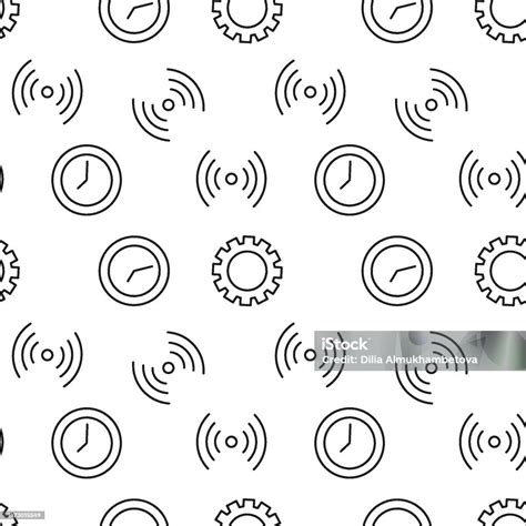 단색 벡터 원활한 패턴의 기어 톱니바퀴 인터넷 웹사이트 및 폴리그래피 0명에 대한 스톡 벡터 아트 및 기타 이미지 0명 가능성 경계 표지 Istock