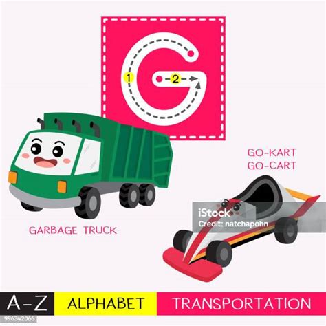 편지 G 대문자 추적 교통 어휘 0명에 대한 스톡 벡터 아트 및 기타 이미지 0명 고카트 교육 Istock