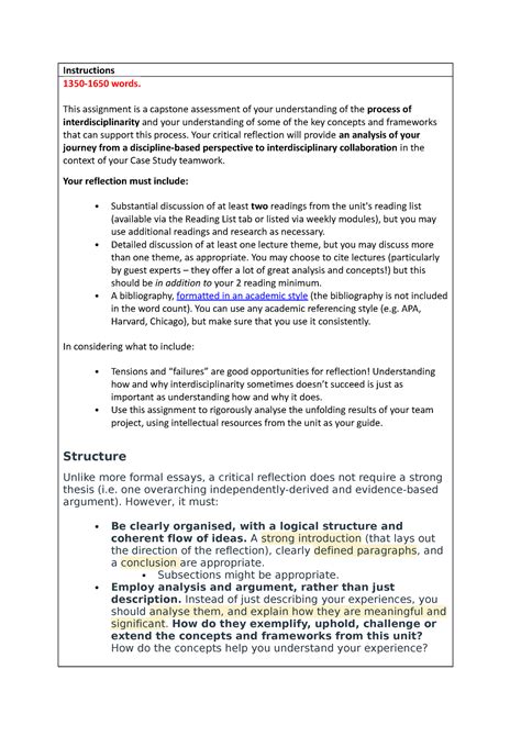 Fass3999 Reflection Notes Lecture And Reading Summaries Instructions 1350 1650 Words This