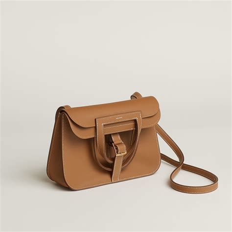 Hermès Halzan Mini Bag Goldgold Swift Calfskin Baguseek