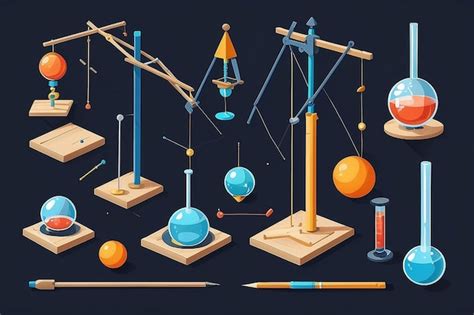 Premium Photo Illustrate A Physics Lab With Inclined Planes Pendulums