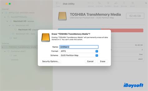 Erase Process Has Failed On Mac Internal And External Drive
