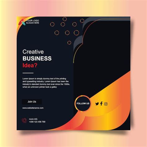 소셜 미디어 포스트 디자인 템플릿 Pic 프리미엄 벡터