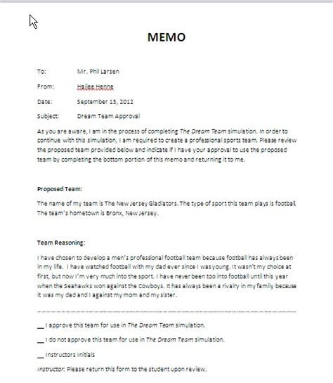 Instructor Memo Hailee Henne Computer Portfolio