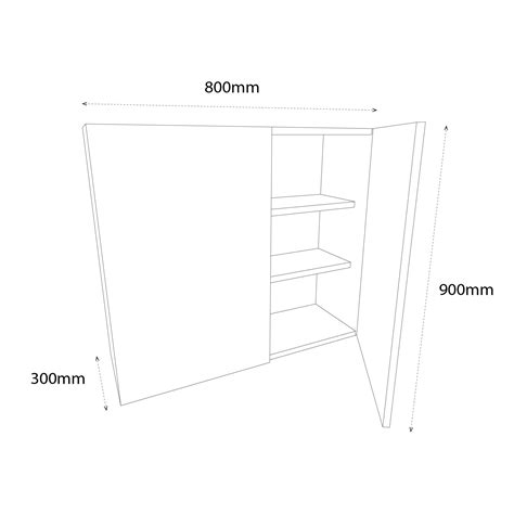 800mm Standard Tall Double Wall Unit With 2 Doors Purity Kitchens