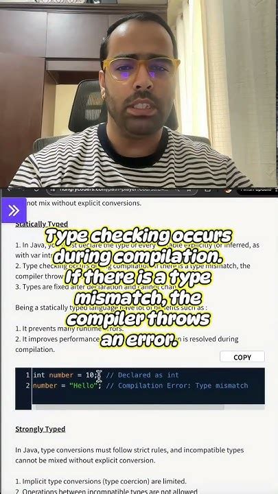 Java Is Both Statically And Strongly Typed Coding Javaprogramming Javaprogram