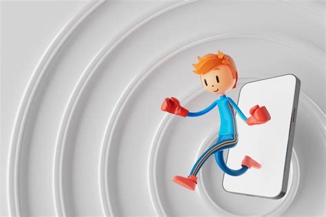스포츠 게임 건강 개념 3d 볼 운동 액션스마트폰 스마트워치 디자인에서 스포츠 개체 3d 그림 피트니스 활동 액션 남자를 가진 사람 만화 캐릭터 소년과 소녀 프리미엄 사진