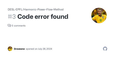 Code Error Found Issue 3 DESL EPFL Harmonic Power Flow Method GitHub