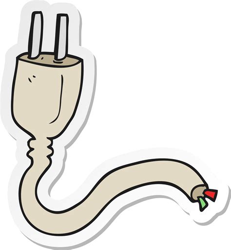 Sticker Of A Cartoon Electrical Plug 41146159 Png